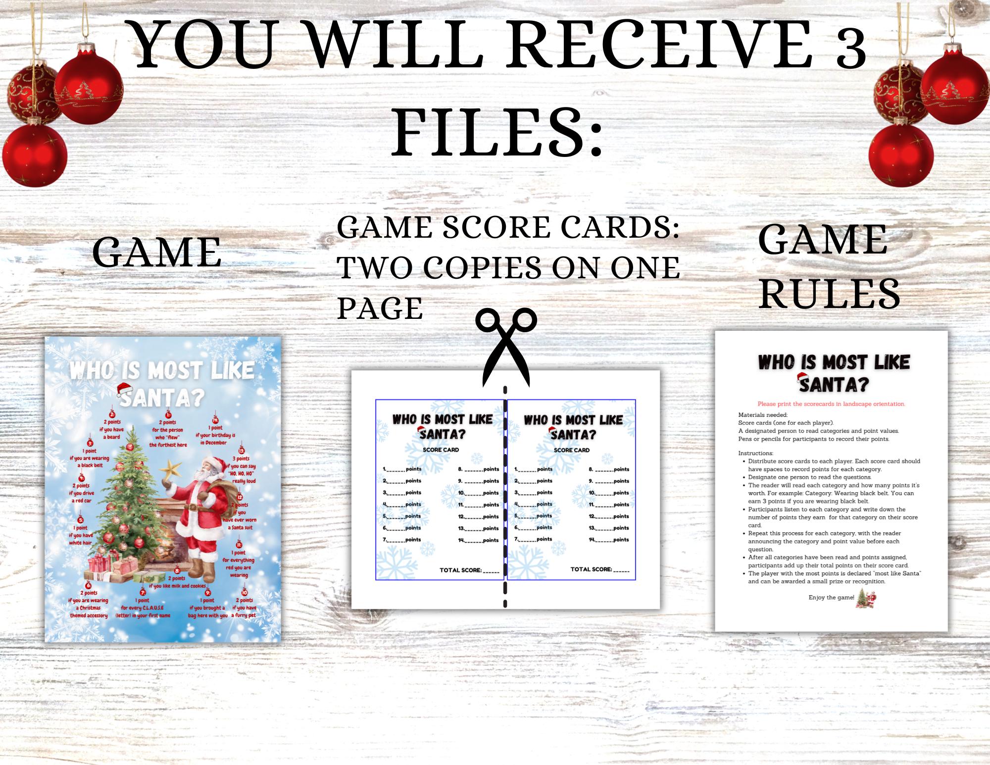 Who is Most Like Santa, Christmas Icebreaker Game, Christmas Office ...