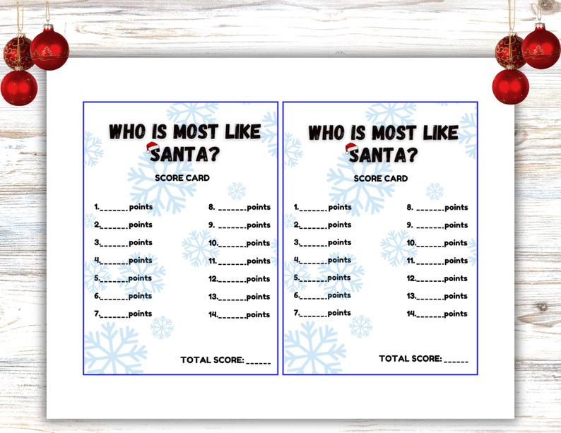 Who is Most Like Santa, Christmas Icebreaker Game, Christmas Office ...