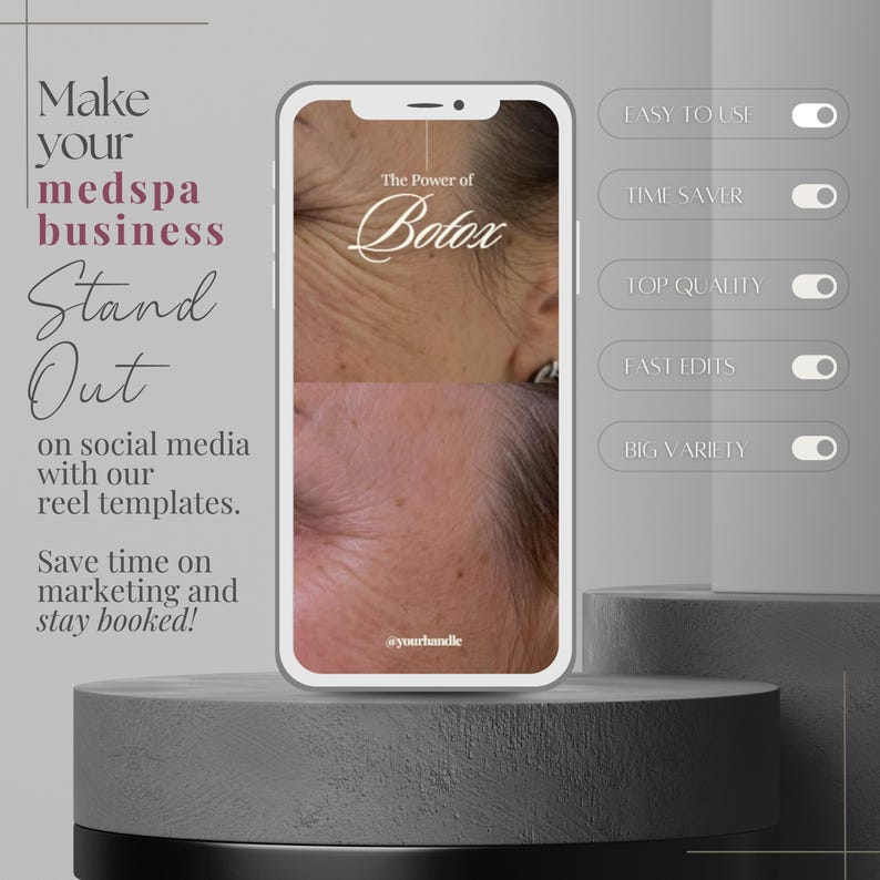 Botox Before & After Reels: Social Media Content for Canva (digital ...