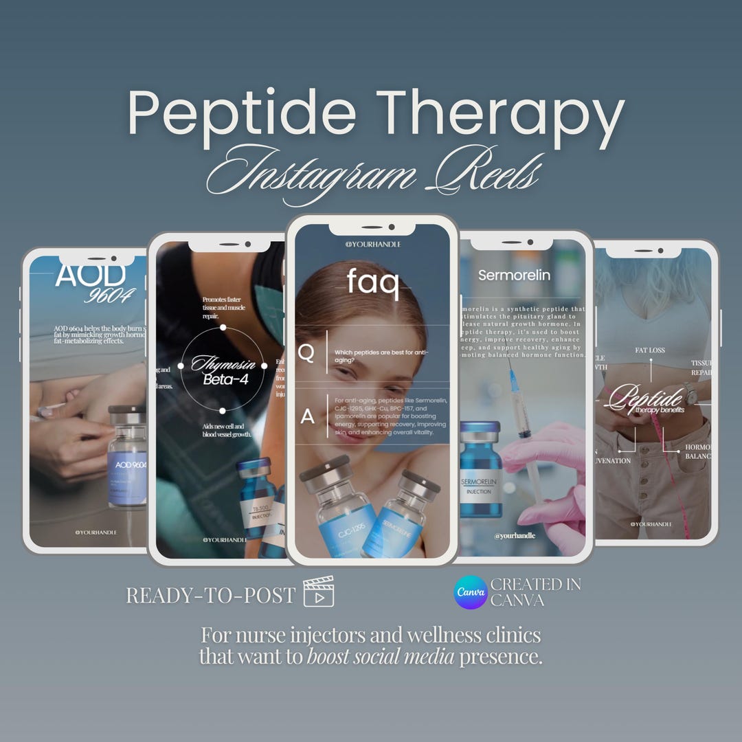 Peptide Therapy Reels: Nurse Injector Social Media Video Templates ...