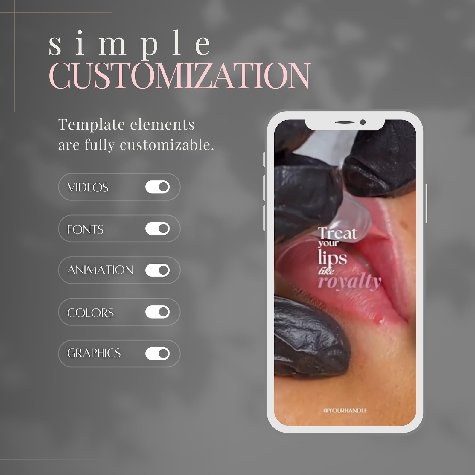 Lip Blushing Instagram Reel Templates | PMU Artist Story Ideas ...