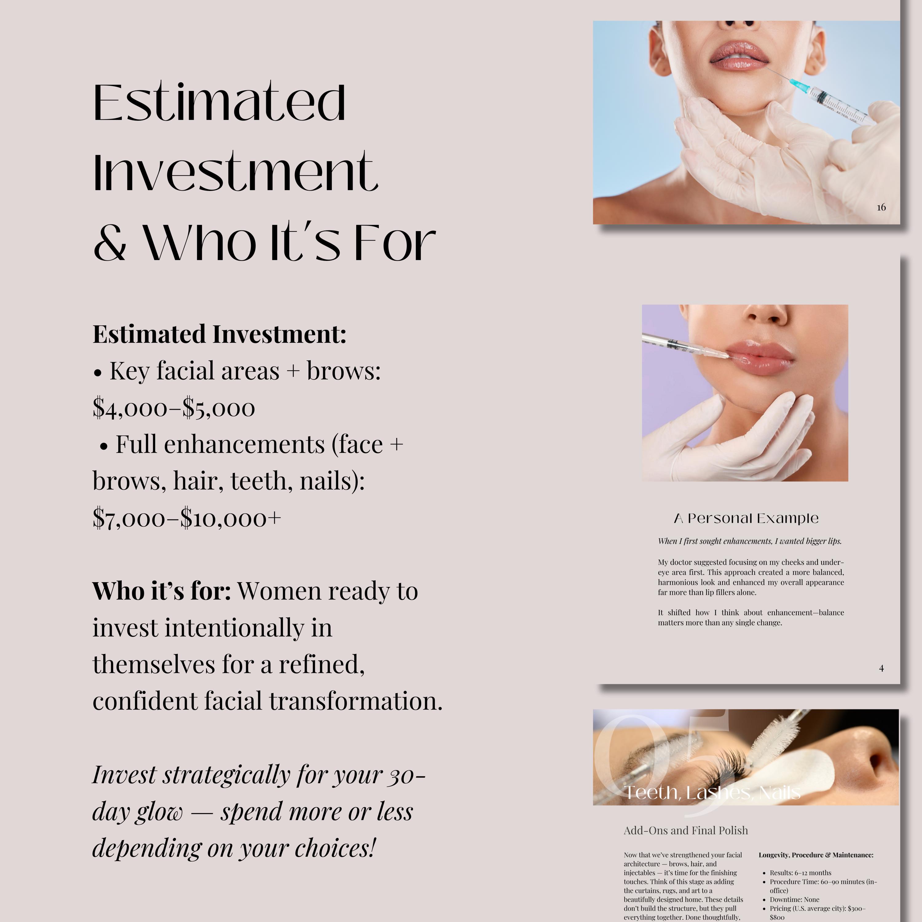 Injectables Guide, From Average to Pretty in 30 Days, Beauty Investment ...