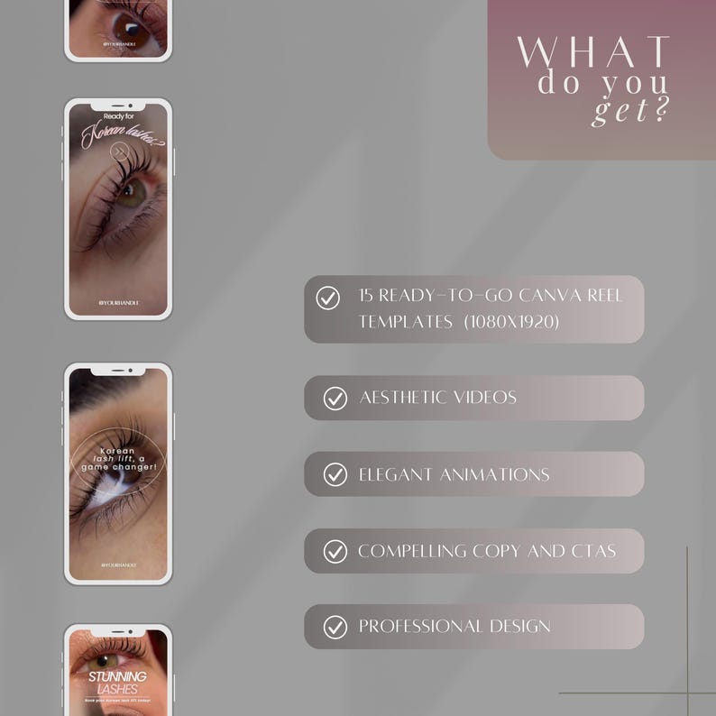 Korean Lash Lift Instagram Reels: Lash Lamination Social Media ...