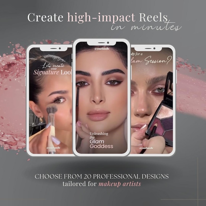 MUA Instagram & Tiktok Reel Templates | Luxury Makeup Artist Story ...