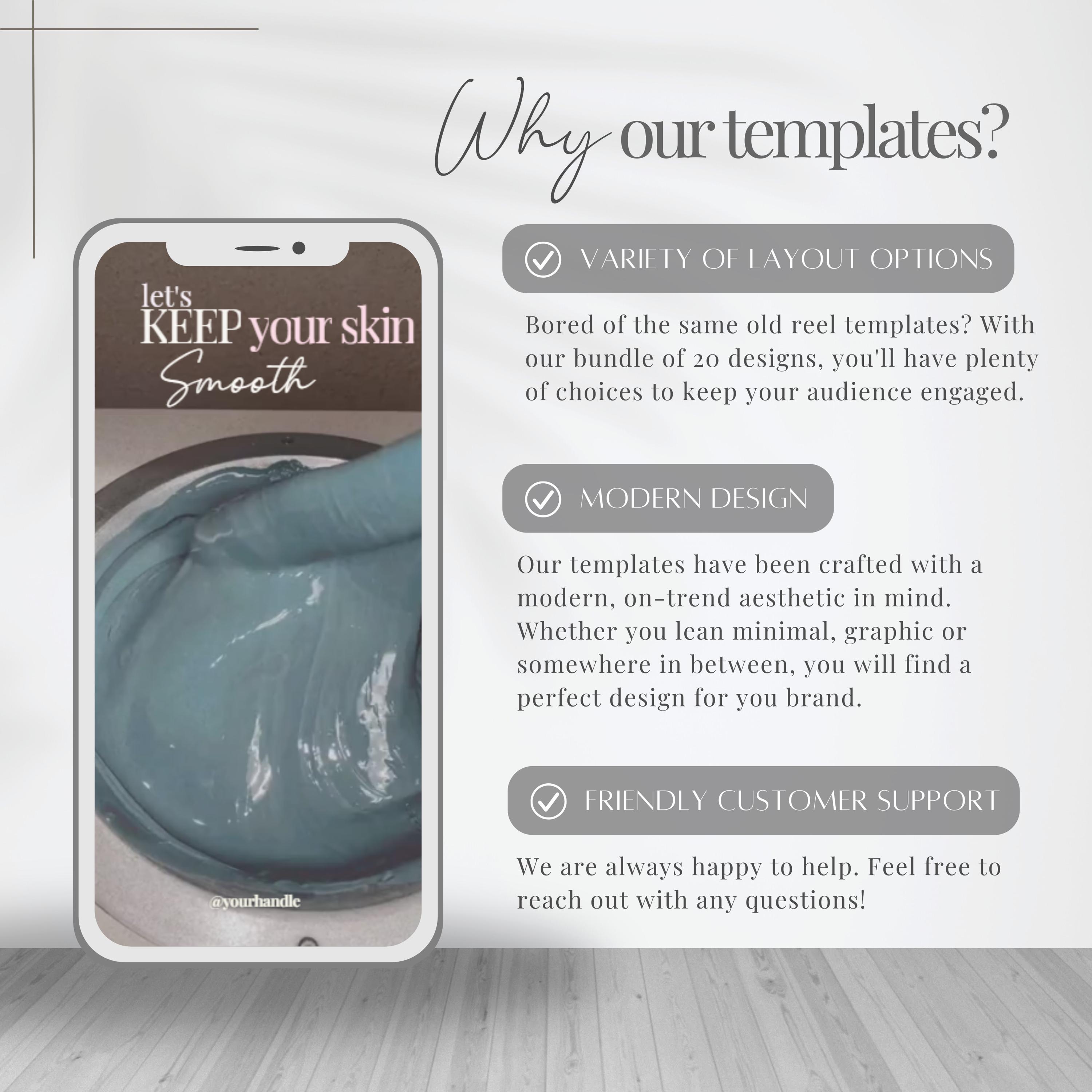 Waxing Reel Templates: Hair Removal Social Media Content (canva) - Etsy
