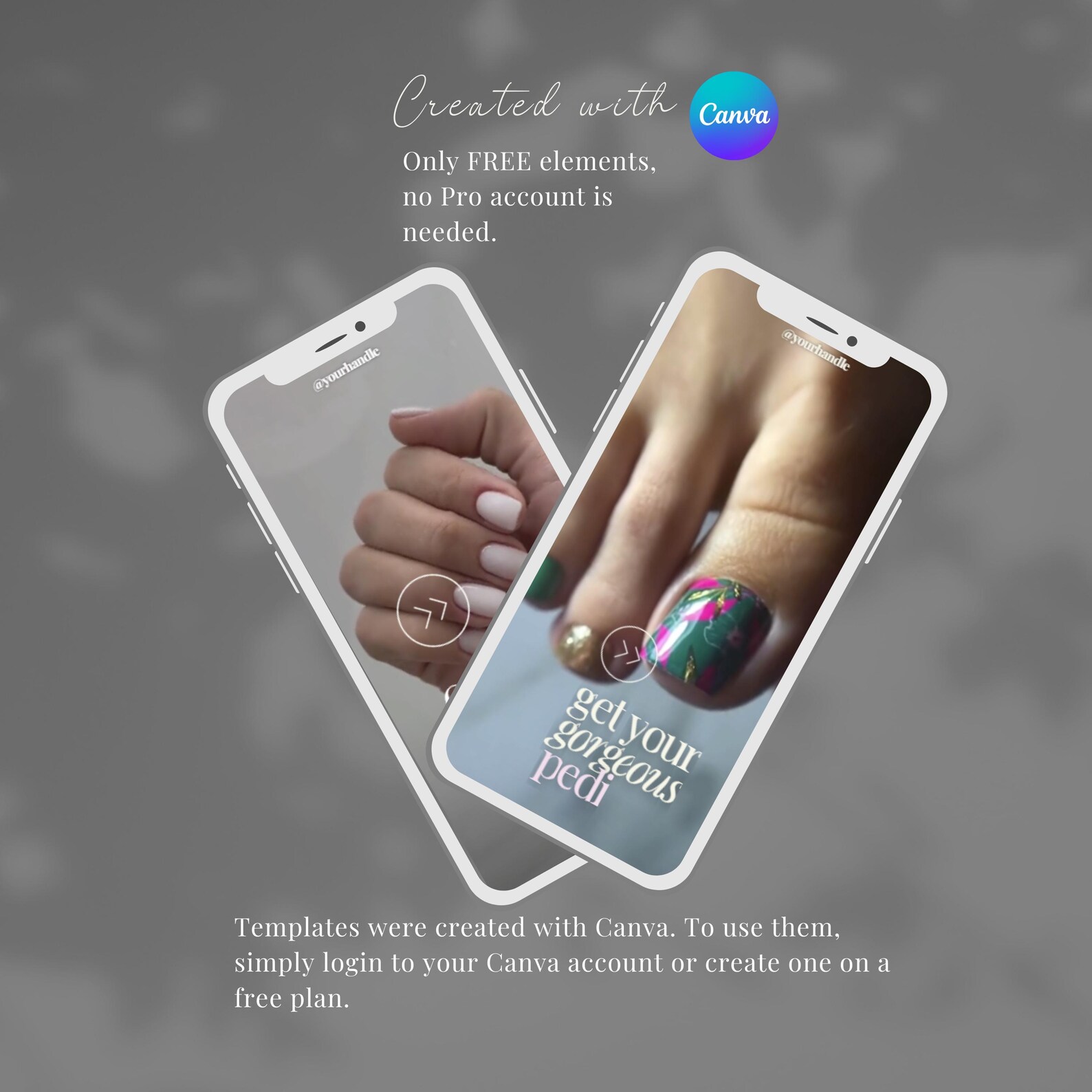 Nail Tech Social Media Reel Templates: Manicure & Pedicure (canva) - Etsy