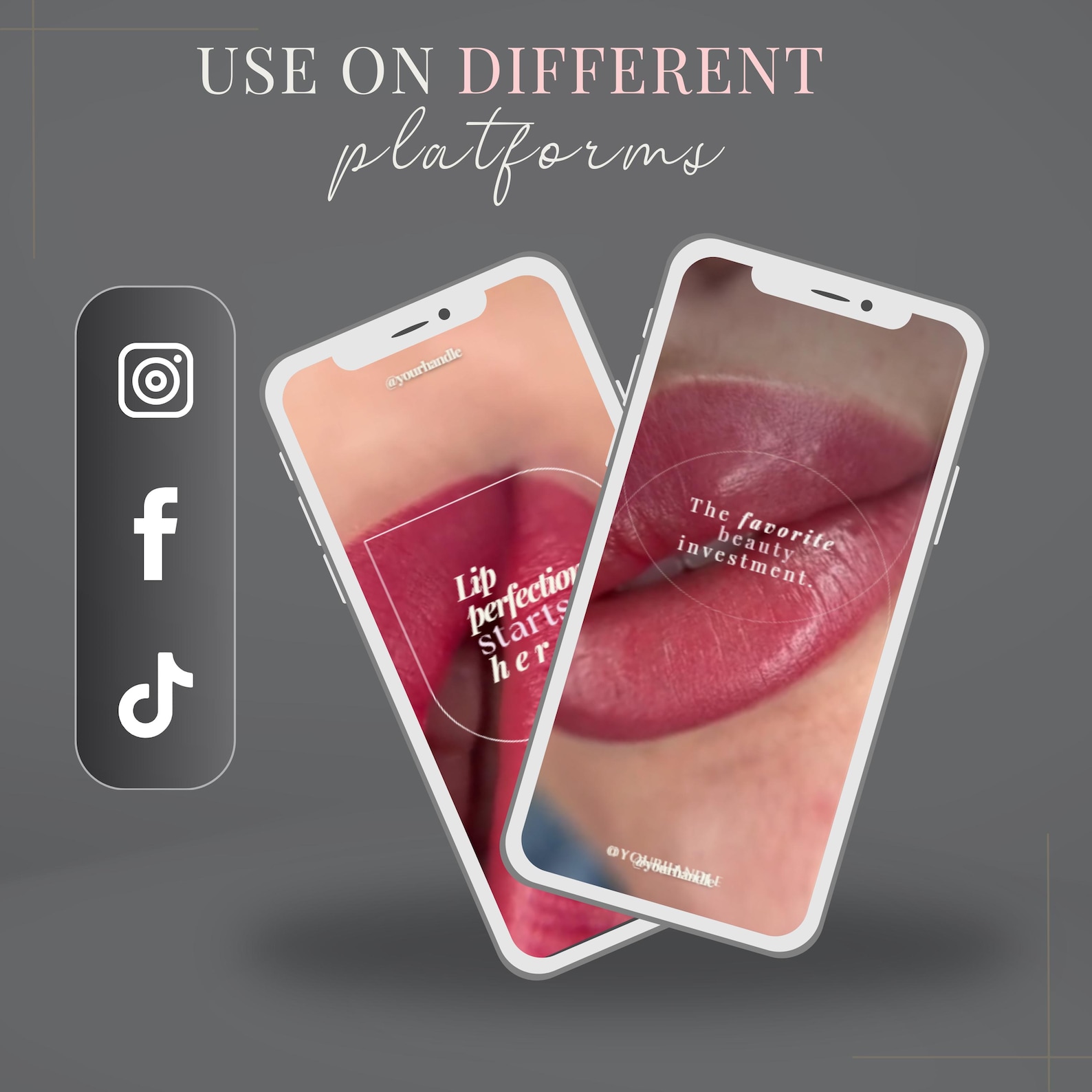 Lip Blushing Instagram Reel Templates | PMU Artist Story Ideas ...