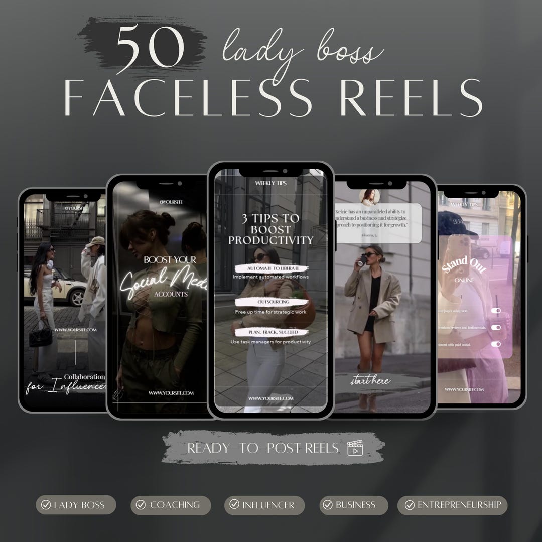 Instagram Faceless Reel | Canva Instagram Reel Template | Tiktok Video ...