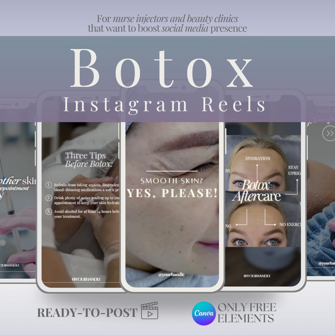 Botox Instagram & Tiktok Reels | Botox Social Media Story Templates ...