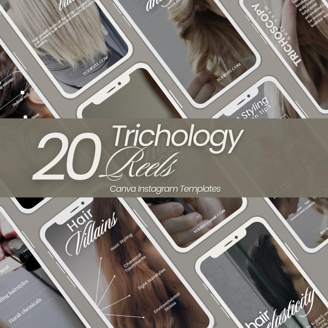 Trichology Instagram Reels: Hair & Scalp Care Social Media Templates ...