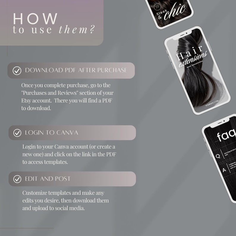 Black Hair Extension Reels: Hair Stylist Instagram Video Templates ...