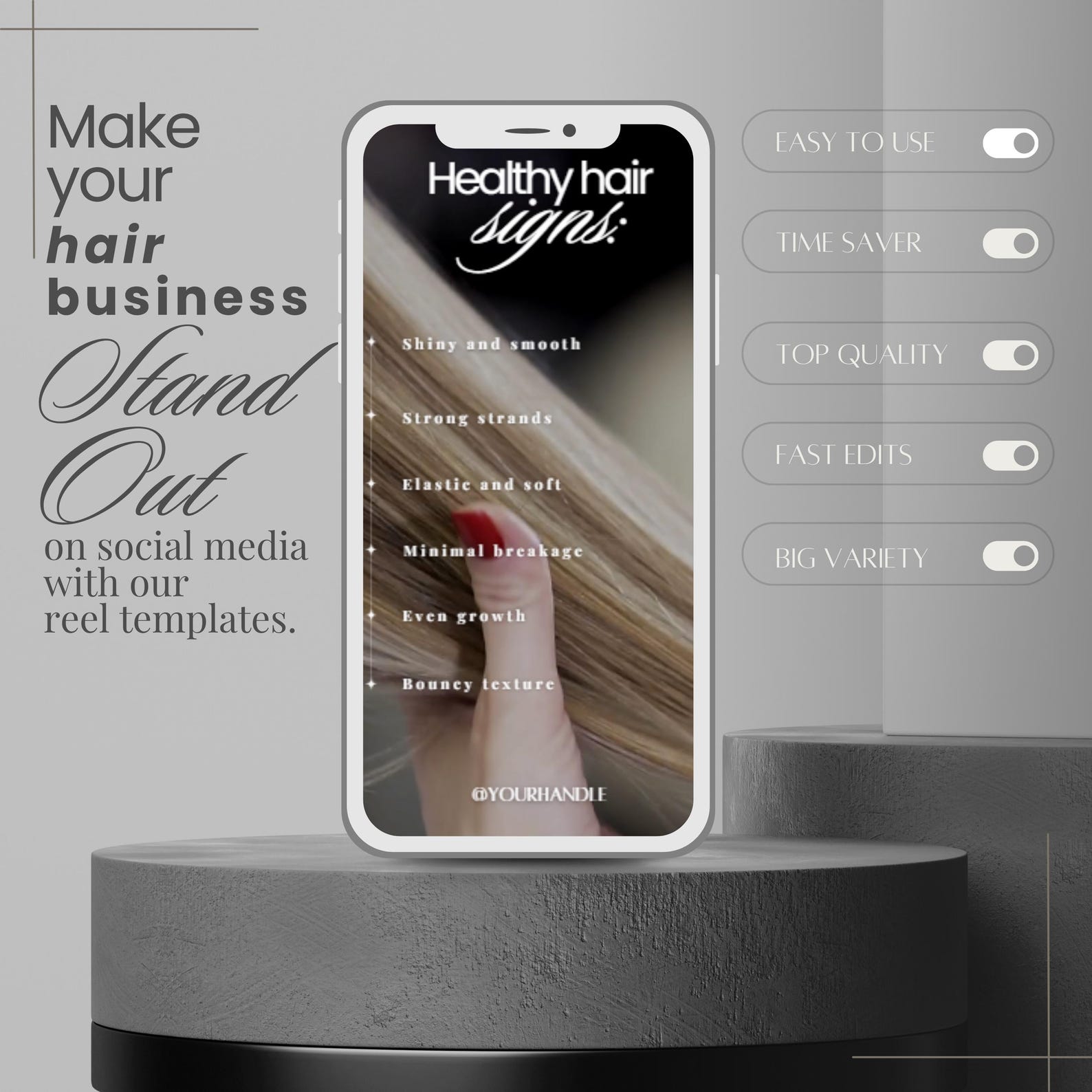 Trichology Instagram Reel Templates: Hair & Scalp Care Social Media ...