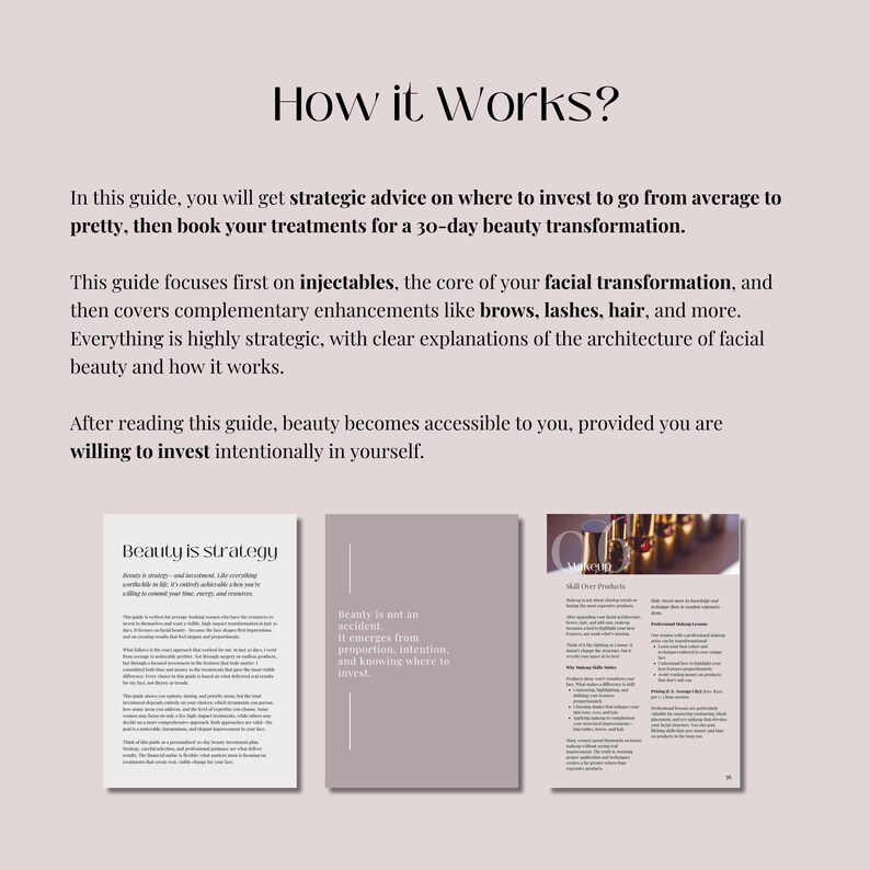 Injectables Guide, From Average to Pretty in 30 Days, Beauty Investment ...