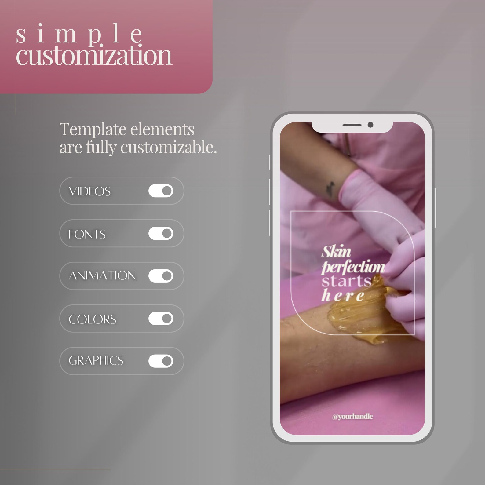 Waxing Reel Templates: Hair Removal Social Media Content (canva) - Etsy
