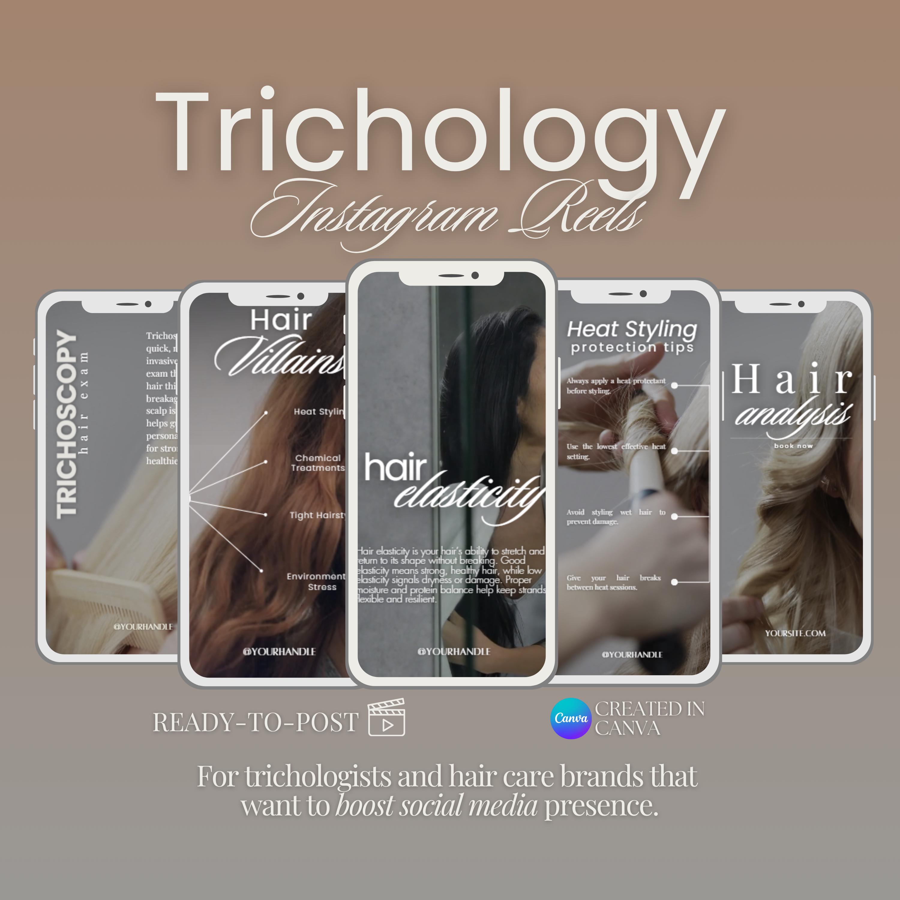 Trichology Instagram Reel Templates: Hair & Scalp Care Social Media ...