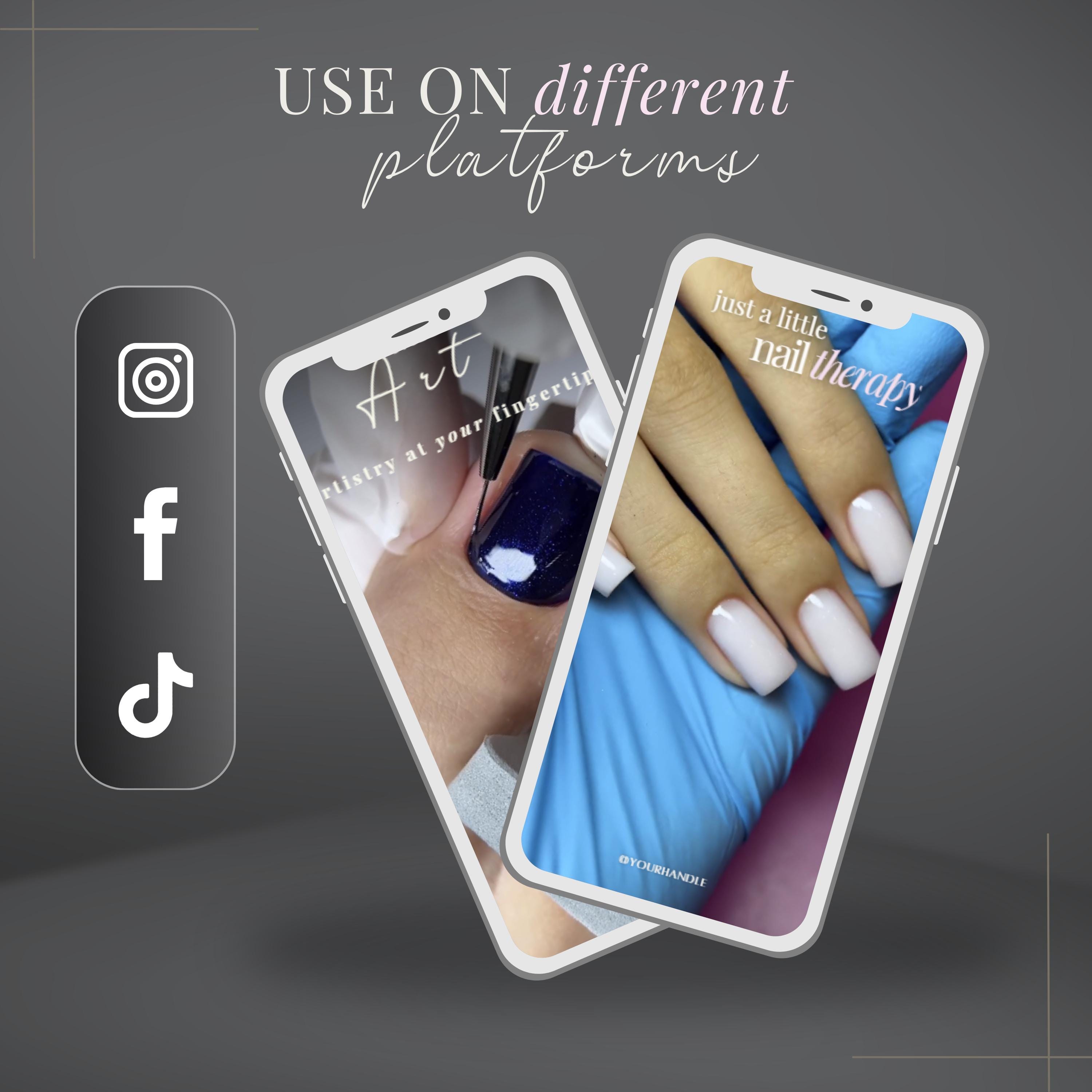 Nail Tech Social Media Reel Templates: Manicure & Pedicure (canva) - Etsy
