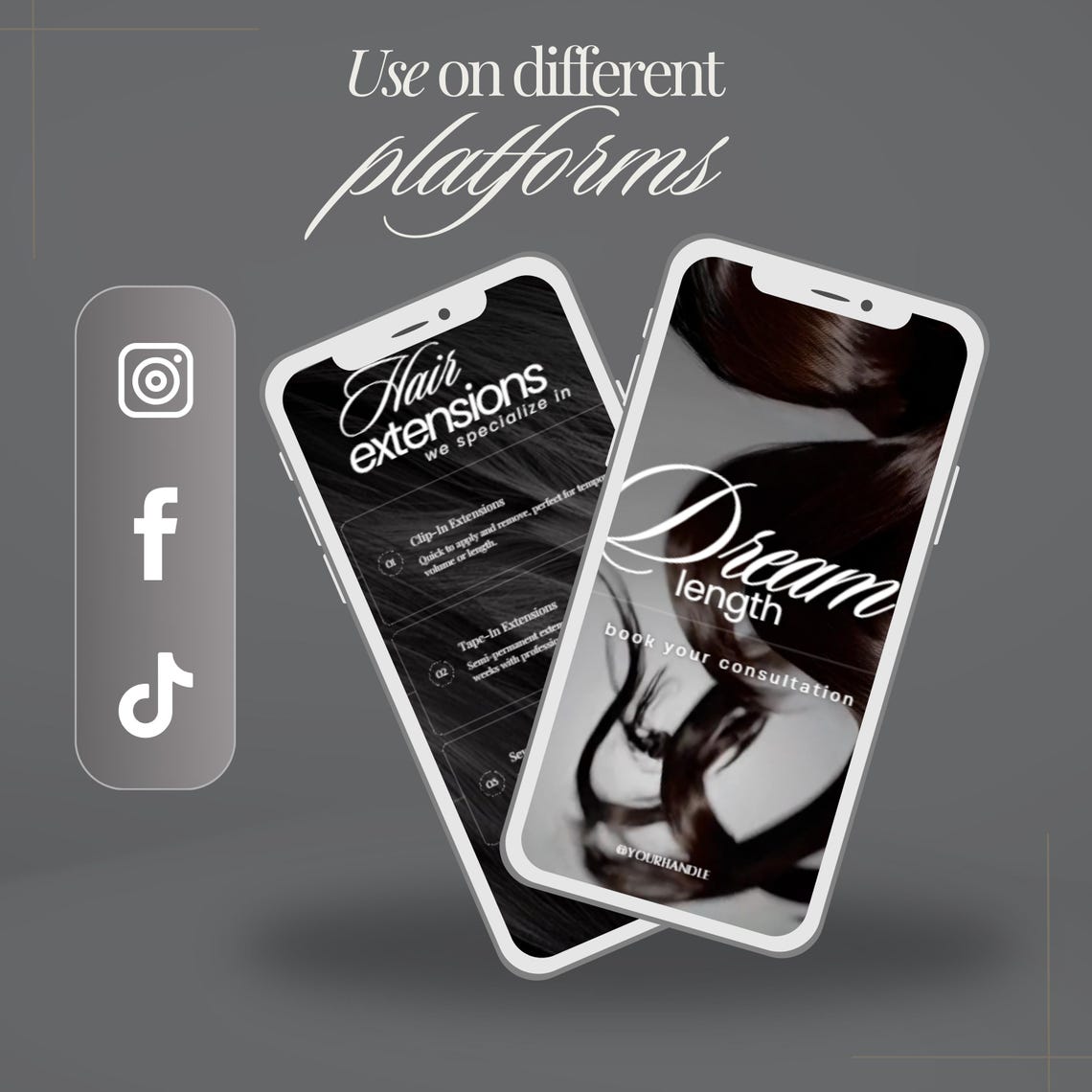 Black Hair Extension Reels: Hair Stylist Instagram Video Templates ...