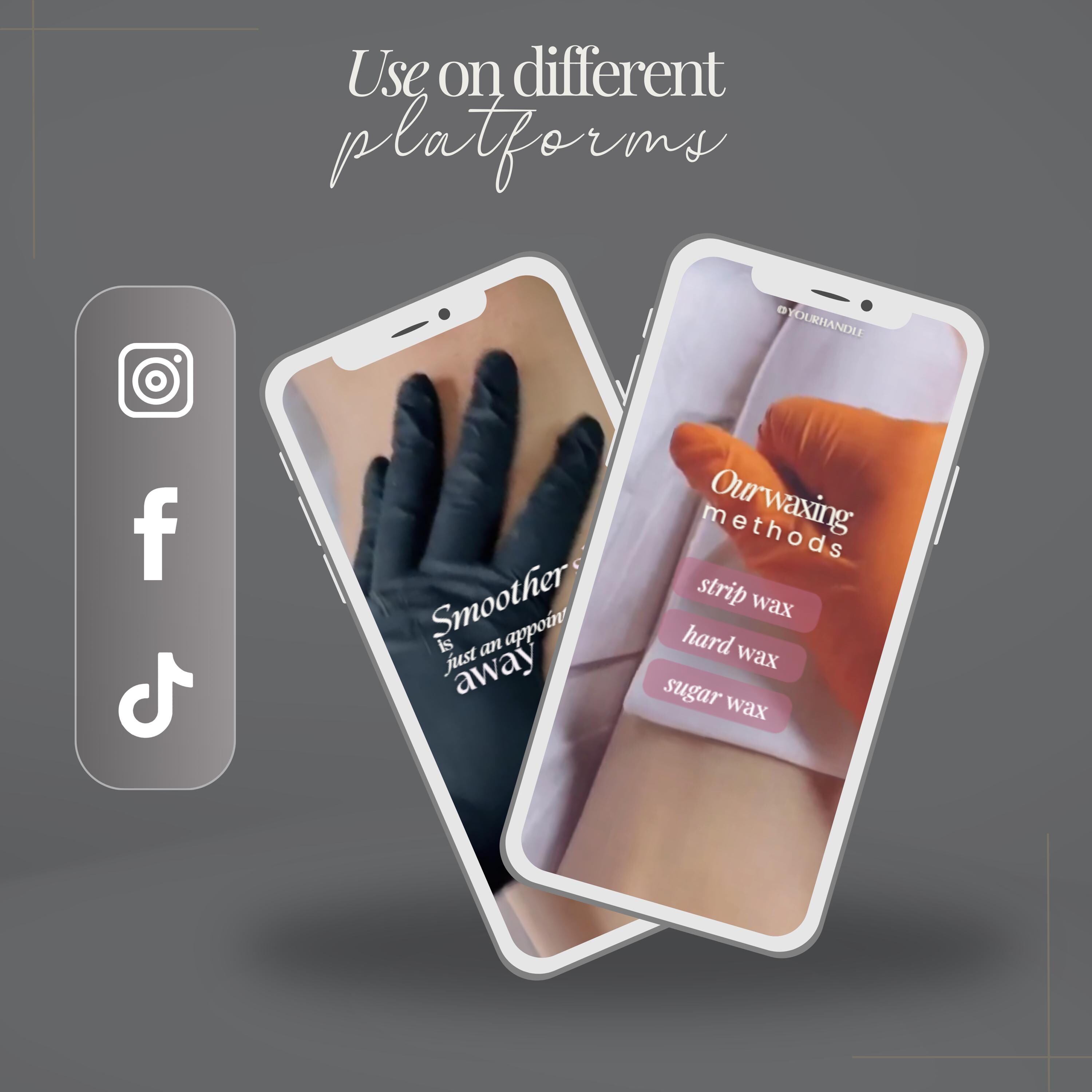 Waxing Reel Templates: Hair Removal Social Media Content (canva) - Etsy