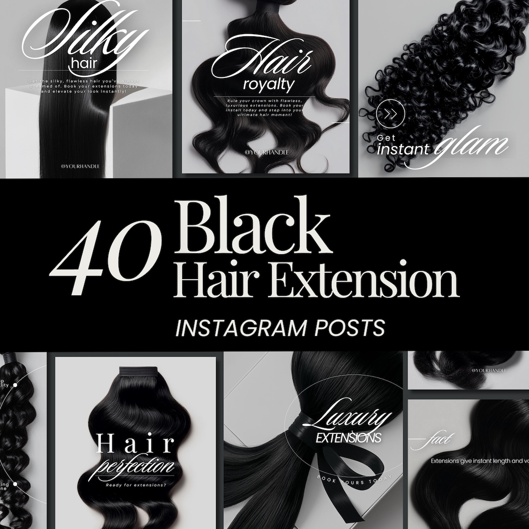 Black Hair Extension Posts: Indian Extensions Instagram Templates ...