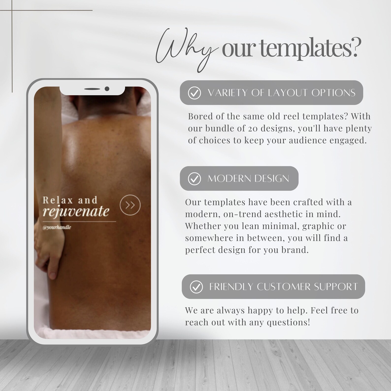 Massage Instagram Story Canva Templates | Massage Therapist Social ...