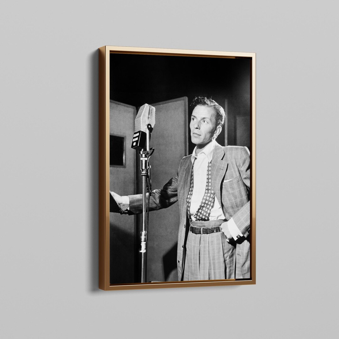 Frank Sinatra Studio Recording Canvas: Iconic Wall Art Celebrating the ...