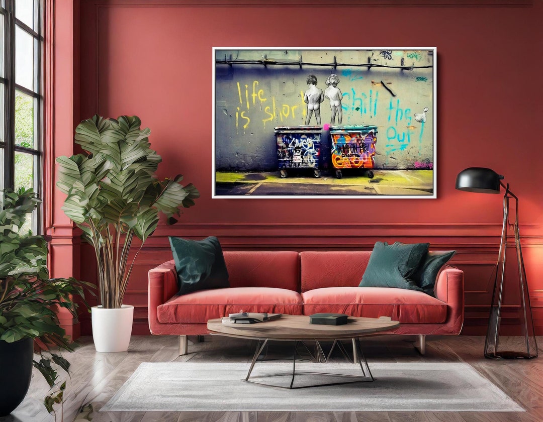 Life is Short Chill the Duck Out Canvas | Banksy Style Wall Art ...