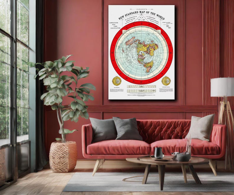 Nuevo mapa estándar del mundo de Alexander Gleason, arte mural en ...