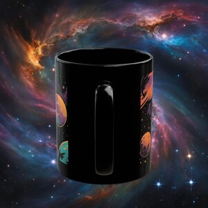 Astronaut Mug Space Planet Gift Coffee Mug Tea Pop Art Galaxy Retro 70s ...