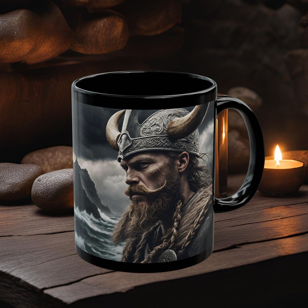Viking Warrior Mug, Norse Mythology, Celtic Norse Gift, Black Coffee ...