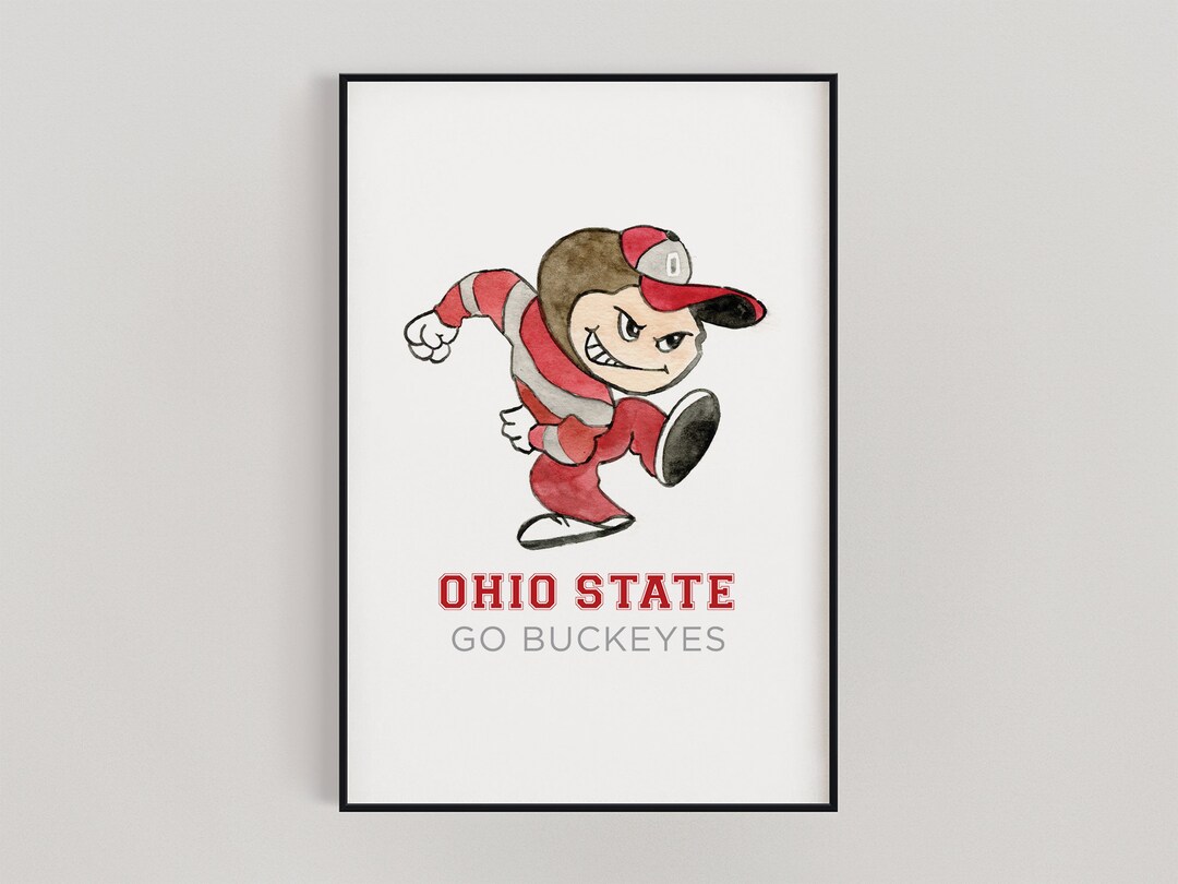 Watercolor Ohio State University Print - Ohio State Buckeyes - College ...