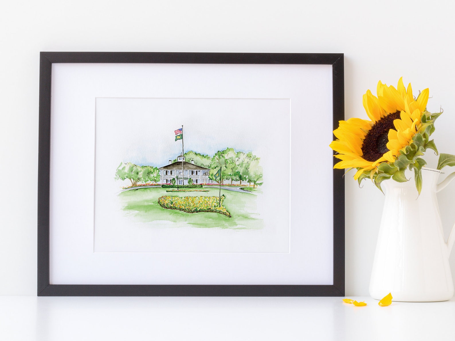 Augusta National Clubhouse Augusta Georgia Watercolor - Etsy