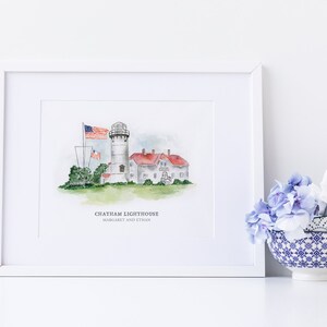 Chatham Lighthouse - Watercolor Painting - Chatham, Massachusetts ...