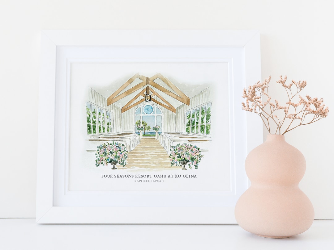 Four Seasons Oahu Ko Olinai - Watercolor Painting - Kapolei, Hawaii ...