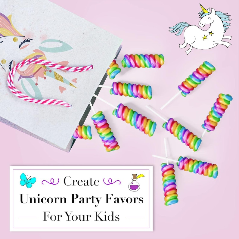 Unicorn Candy Swirl Lollipops Individually Wrapped 20pk- Unicorn ...