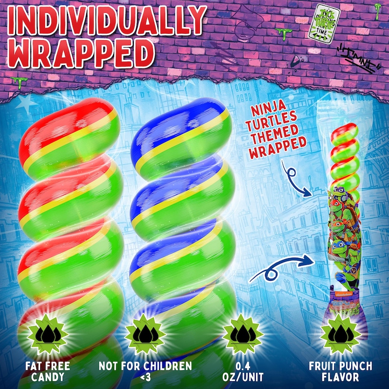 Ninja Turtles Swirl Lollipops: Party Favors, Birthday Decorations (20pk ...