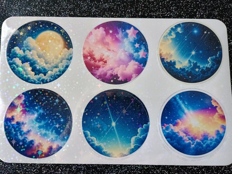 Sticker Set Galaxy Sky Sticker for Astronomy Lover Gift for Journaling ...