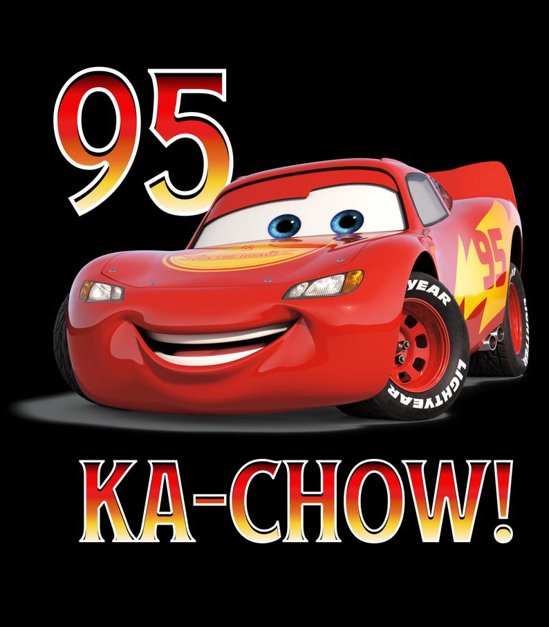 Lightning Mcqueen Ka-chow PNG - Etsy
