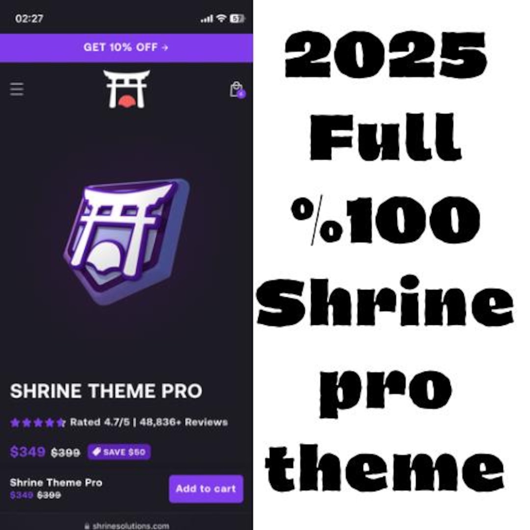Shrine Pro Theme for Shopify 2025 Full Theme Latest Version - Etsy