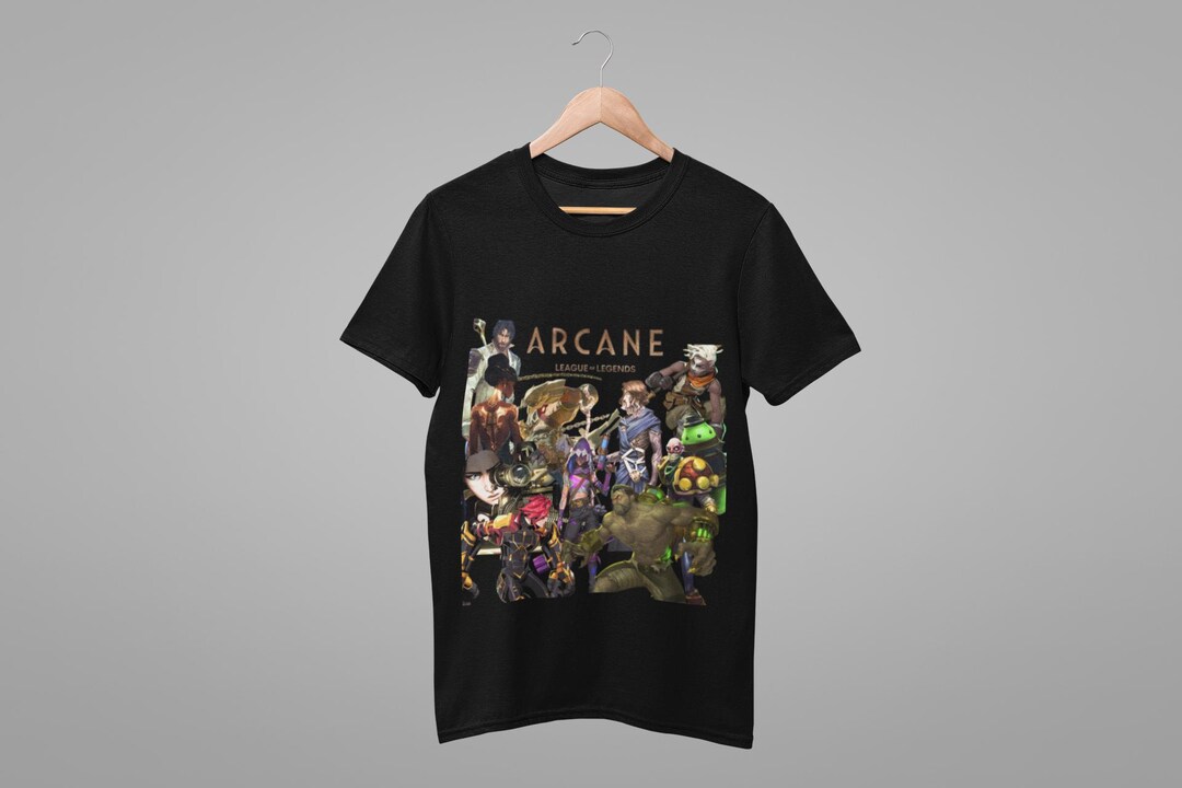 League of Legends Arcane Game Characters Unisex Tee, T-shirt for Gamers ...
