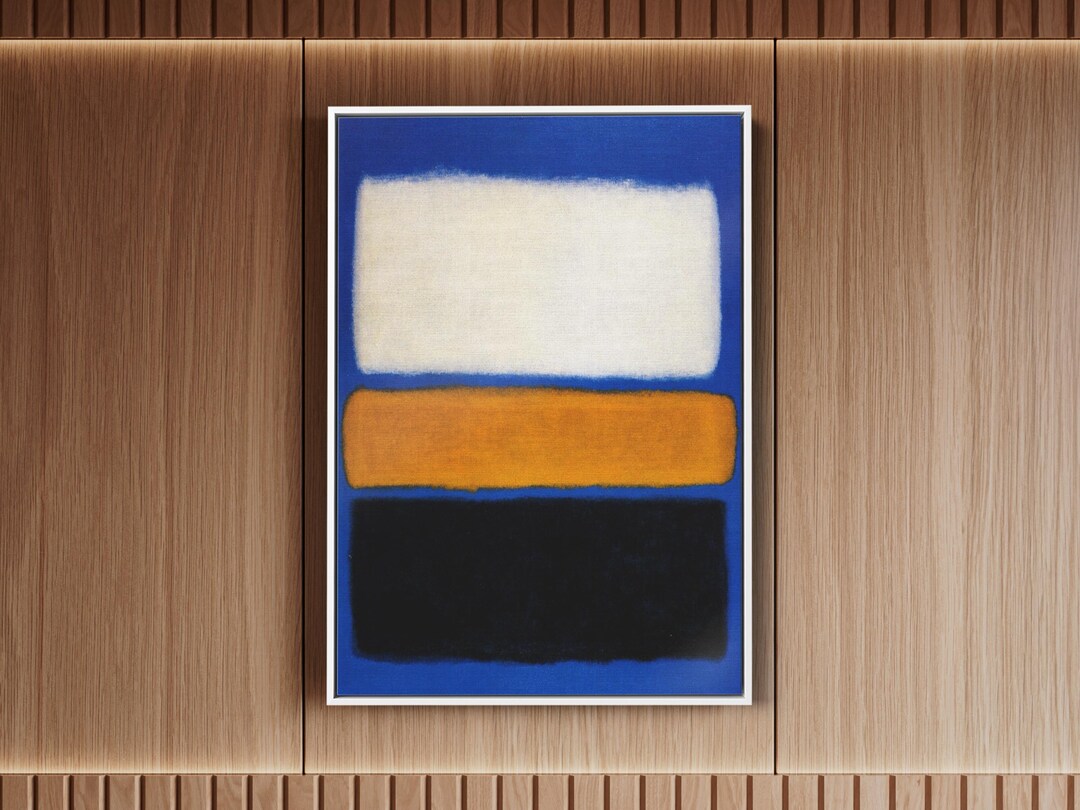 Mark Rothko No. 16 1961 Abstract Art Canvas Print Yellow, Black & White ...