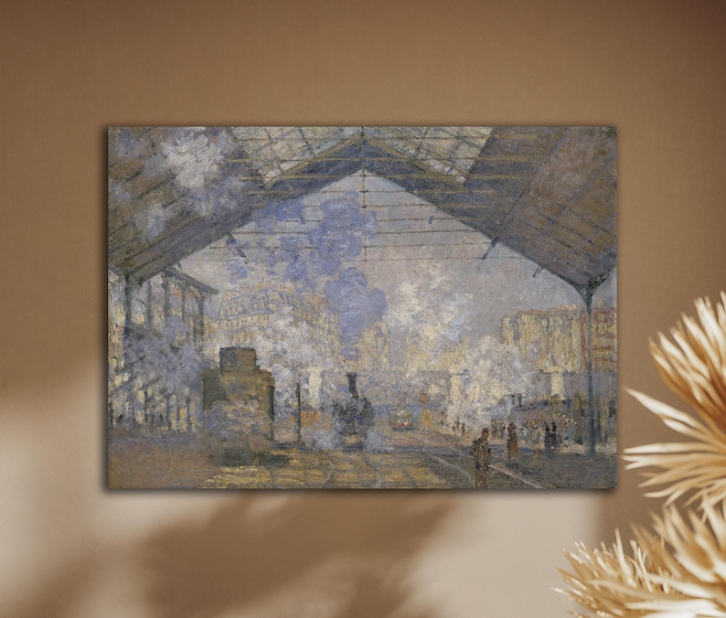 Claude Monet 'the Saint-lazare Station' Oil Painting Canvas Print ...