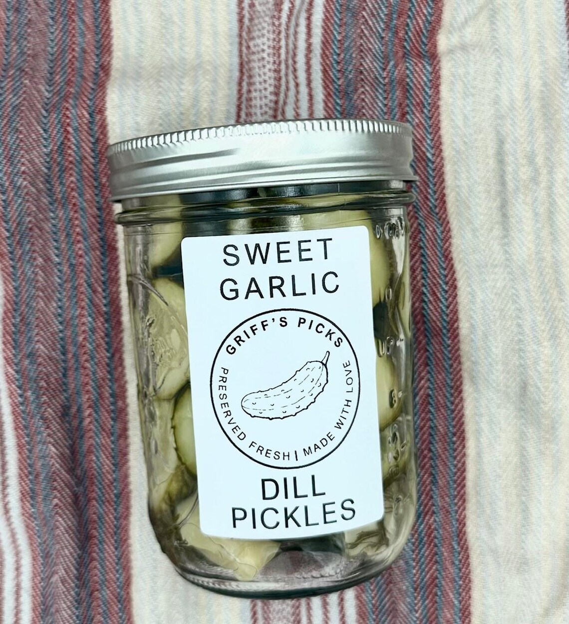 Sweet Garlic Dill Pickles (16 Oz) - Etsy