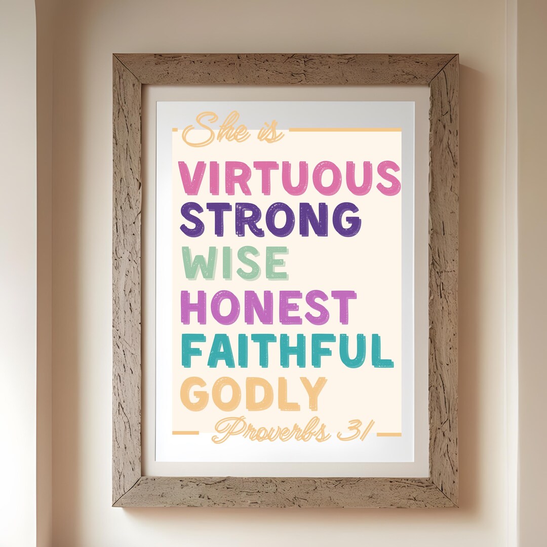 Proverbs 31 Digital Download | Christian Women Scripture Print ...