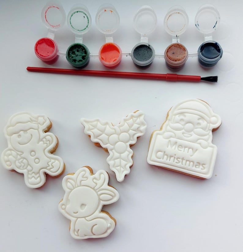 Paint Your Own Christmas Cookies With Edible Paint - Etsy
