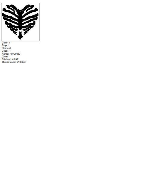 Bone Heart Embroidery Machine Design, Embroidery File, Embroidery ...