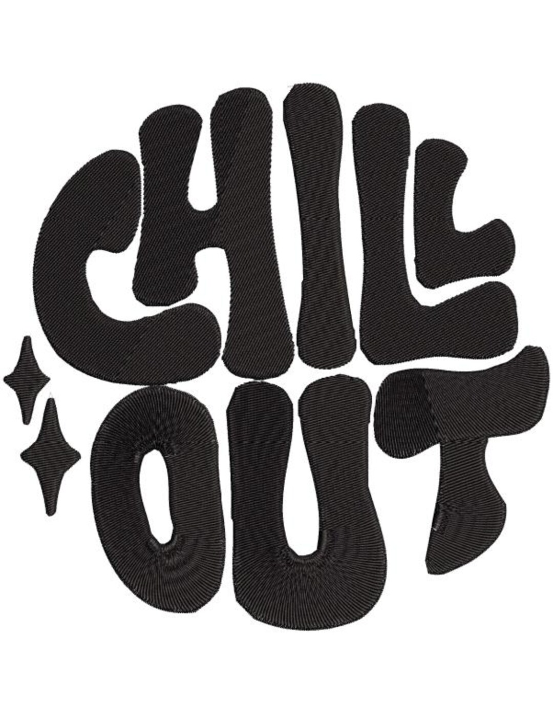Chill Out Letters Embroidery Design (digital File) - Etsy