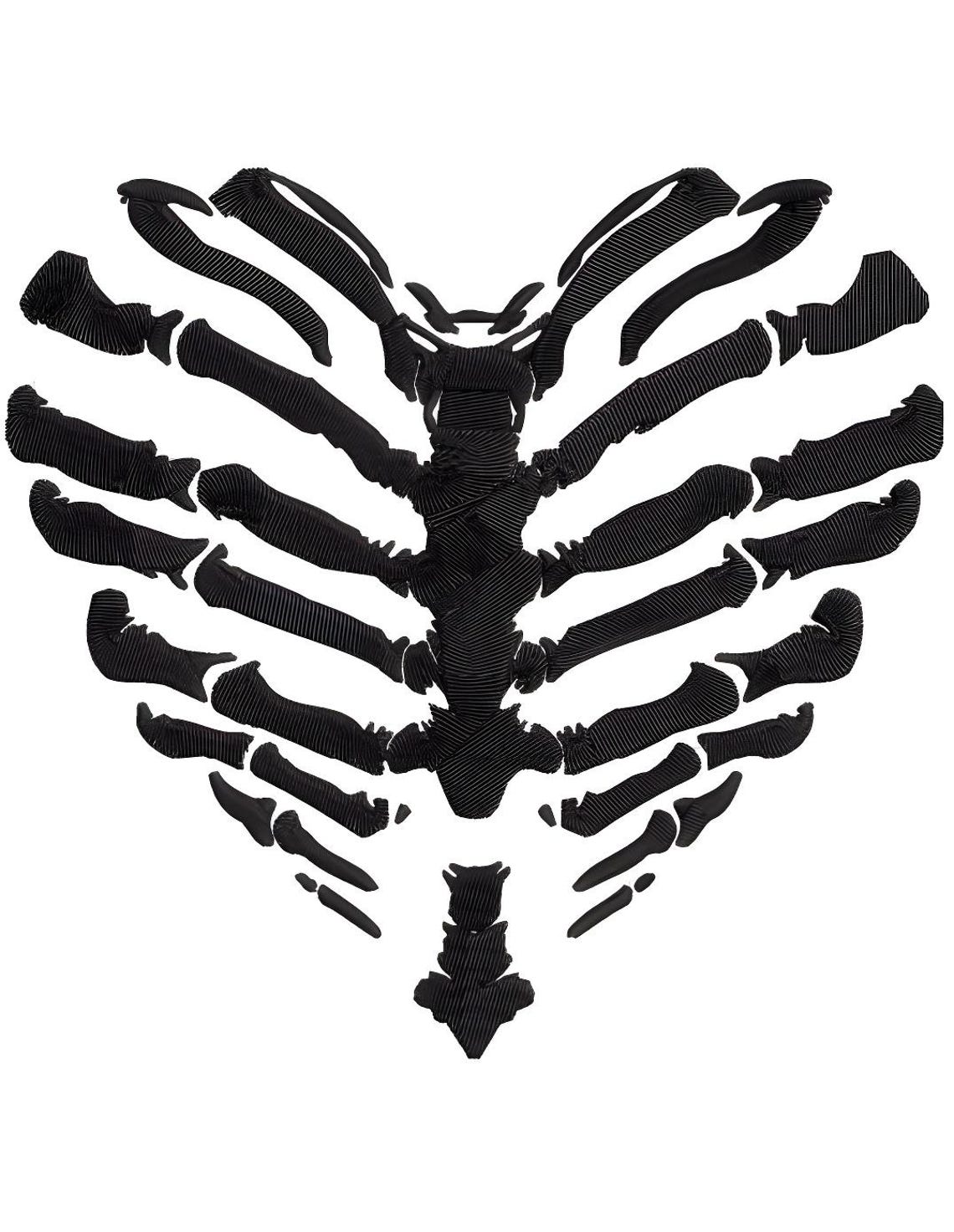 Bone Heart Embroidery Machine Design, Embroidery File, Embroidery ...
