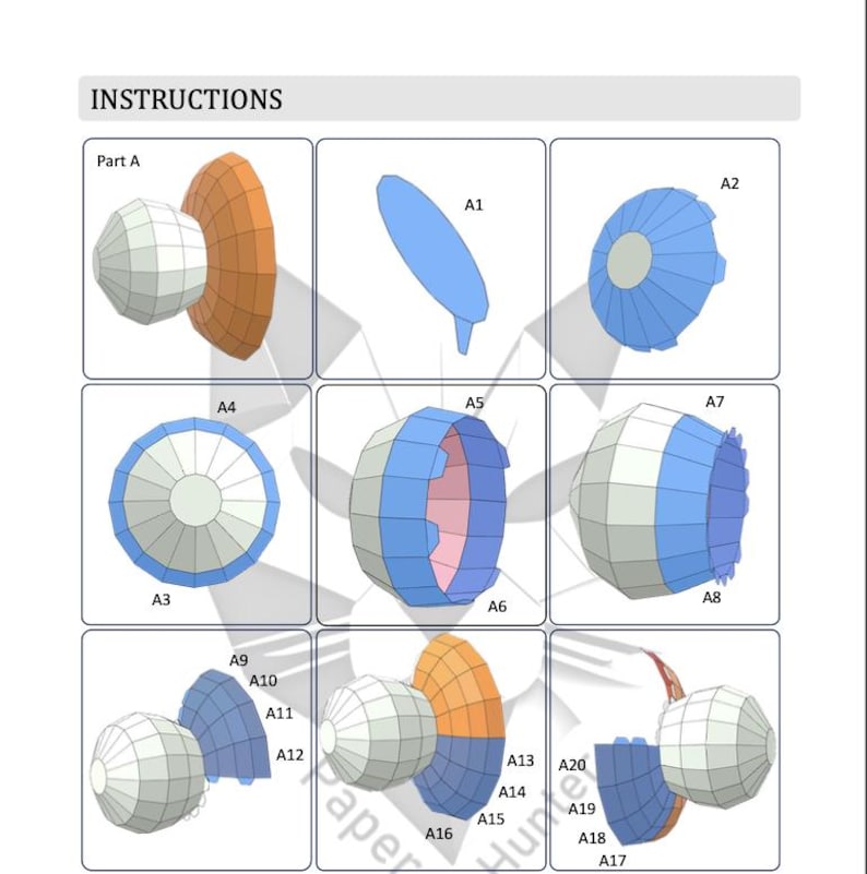 Papercraft Well-done Steak - MONSTER HUNTER - Template - Etsy