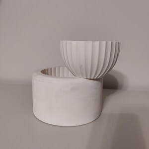 Handmade Plaster Cup/bowl Mold: Wavy Fluted Design - Etsy