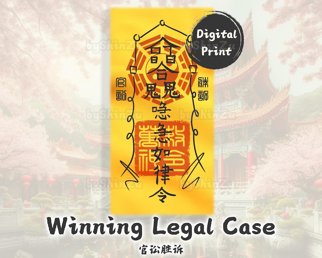 Chinese Talisman Paper Art Download - Blessing for Winning Legal Case ...